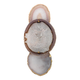 Gorgeous Natural Agate Slice Wall Sconce 26" Tall Lavender White Geode ...