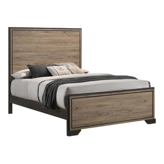 Coaster Baker Farmhouse Wood Panel California King Bed in Brown and ...