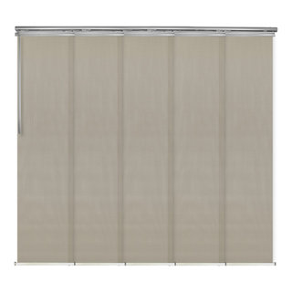 Estelle 5-Panel Track Extendable Vertical Blinds 58-110"W, 91.4" H ...