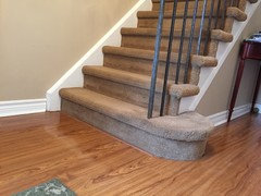 Finishing bottom of stairs