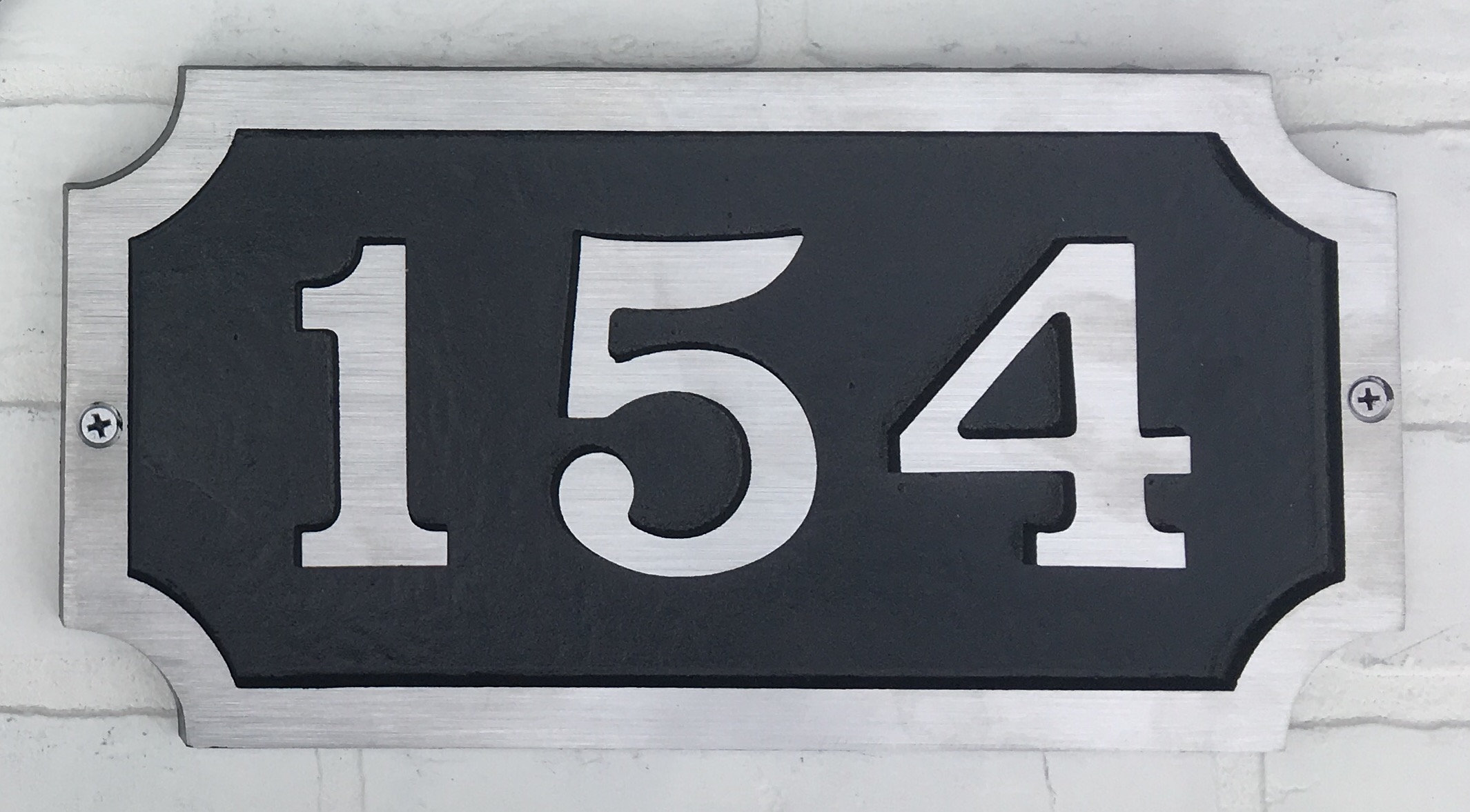 Address Plaque Solid Aluminum William House Sign, Bold Font ...