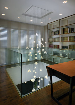 decorative ceiling light with canned lights?