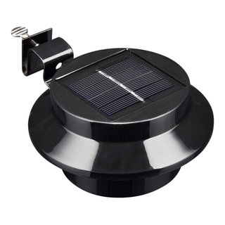 3 LED Solar Gutter Light Waterproof Outdoor Garden Fence Wall Stair ...