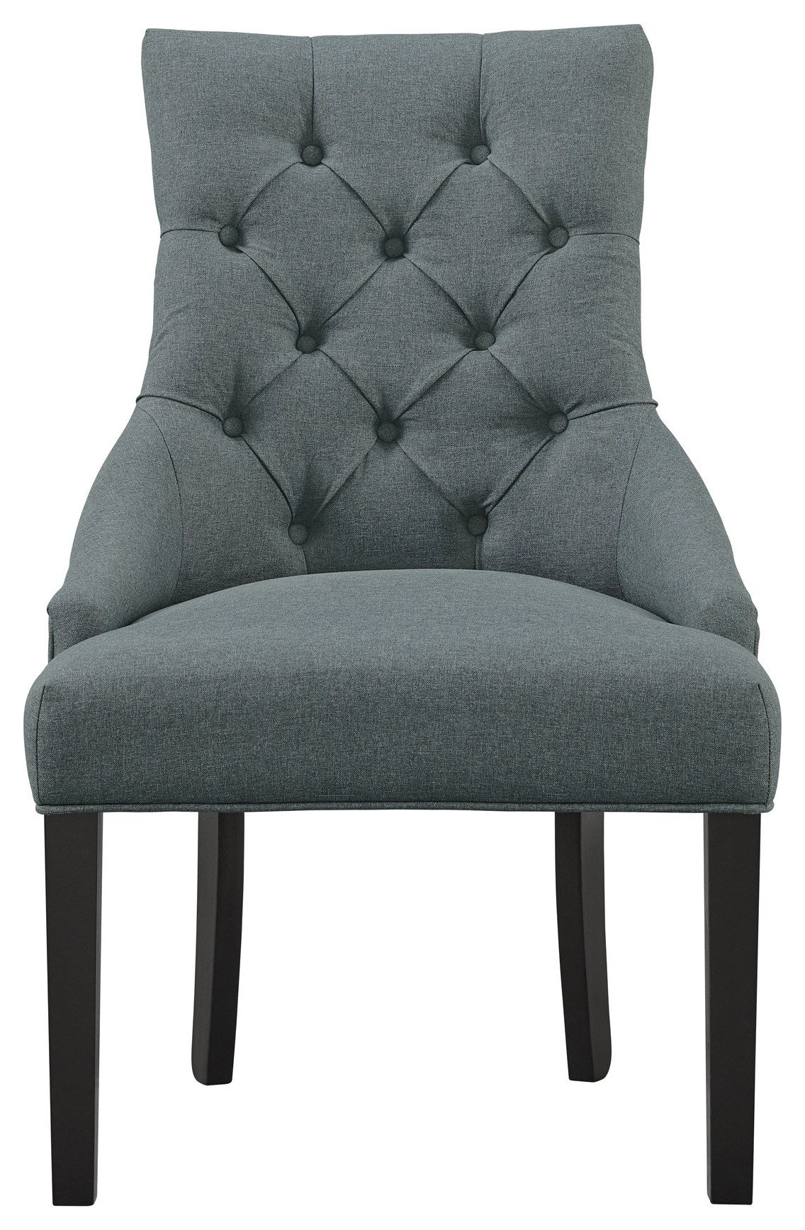 2-Pack Upholstered Dining Chairs, Button Tufted Back with Nailhead ...