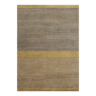 5'x7' Hand Knotted Wool Tibetan Oriental Area Rug, Moss, Gray Color ...