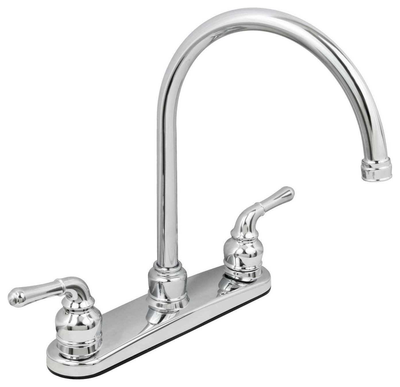 Lead Free Two-Handle Kitchen Faucet, Chrome - Transitional - Kitchen ...