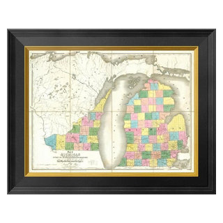 "Map of Michigan & Part of Wisconsin Territory, 1839" by David H. Burr ...