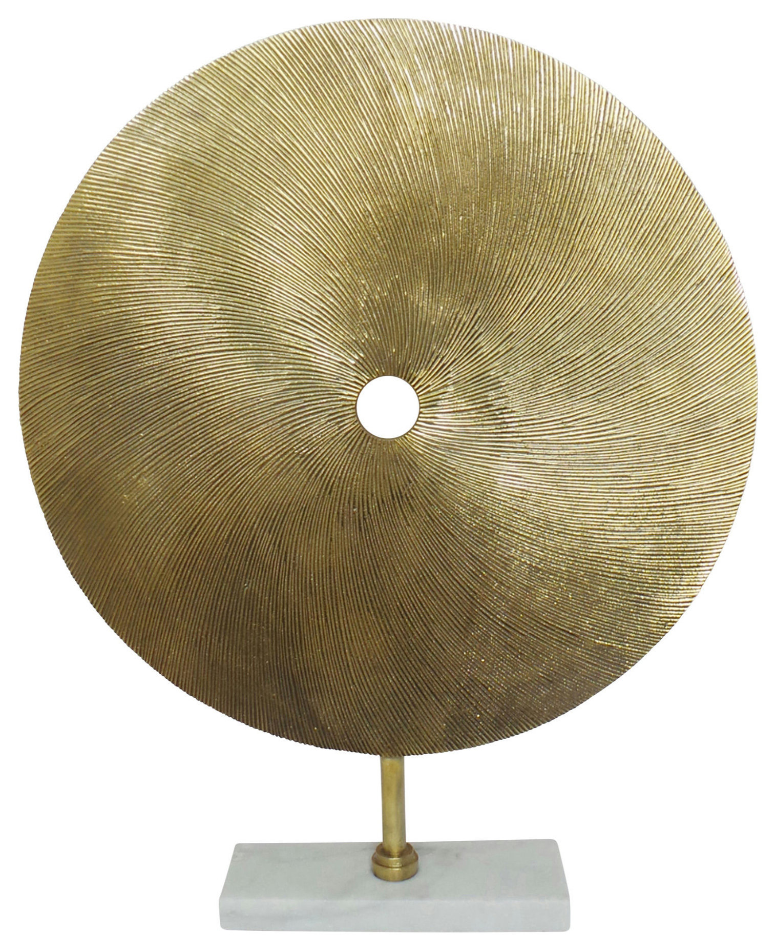Metal 24" Swirly Disc W/ Stand, Gold - Contemporary - Decorative ...