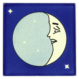 Tierra y Fuego Handmade Ceramic Tile, 4.25x4.25" Moon, Box of 45 ...