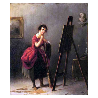 Pio Ricci Artist's Studio, The Critic, 20"x25" Wall Decal Print, 20x25 ...