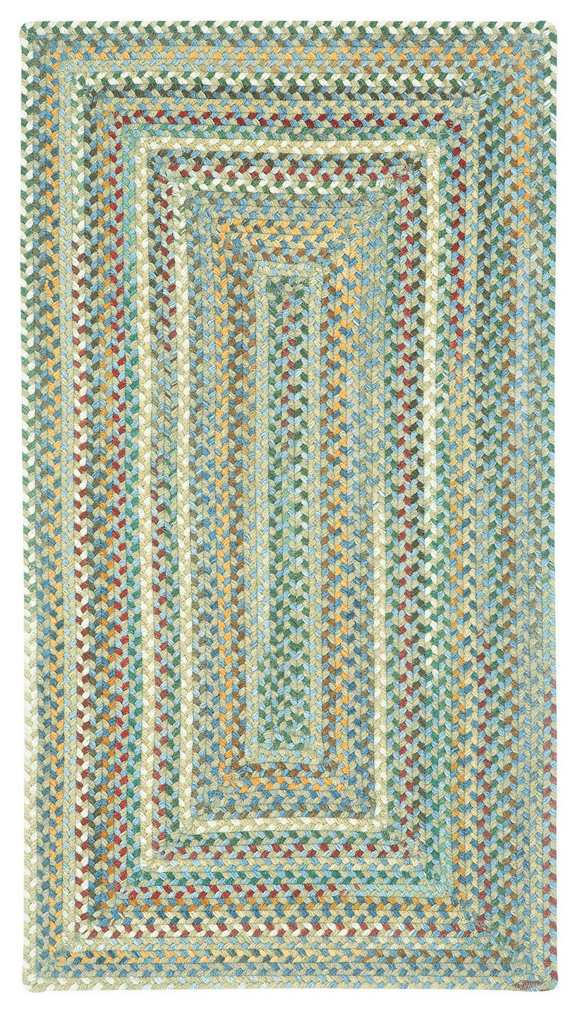 Sherwood Forest Concentric Braided Rectangle Rug, Light Blue, 9'2"x13'2 ...