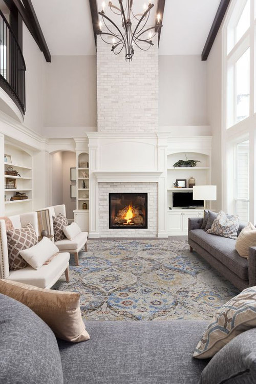 Family room fireplace location