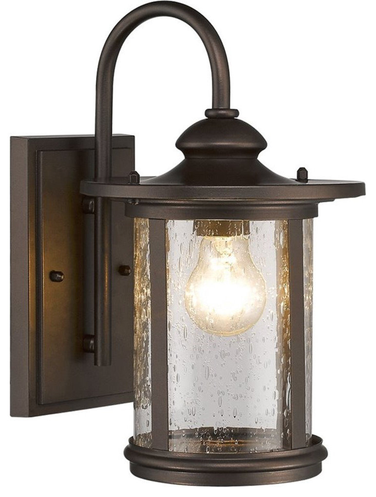 CHLOE Cole Transitional 1 Light Rubbed Bronze Outdoor Wall Sconce 13 ...