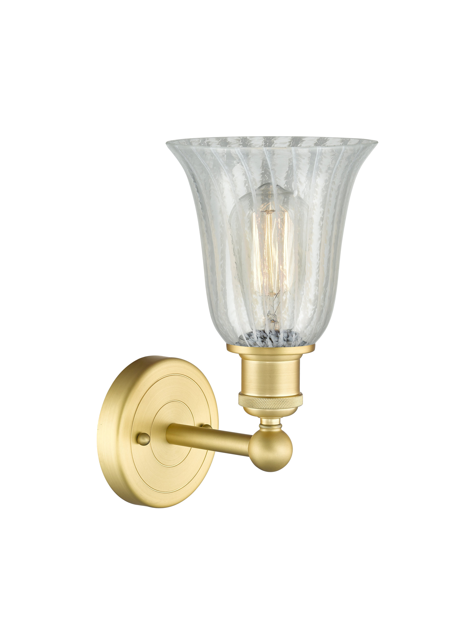 Edison Hanover 1-Light 6" Sconce, Satin Gold Finish - Industrial - Wall ...