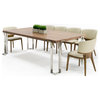 Heloise Modern Walnut and Stainless Steel Dining Table - Contemporary - Dining Tables - by Vig ...