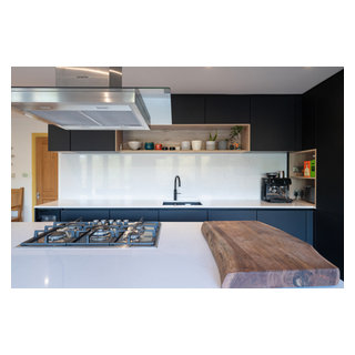 Black Handleless Kitchen in Bladon - Contemporary - Kitchen ...