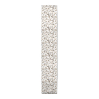 Greige Leaves Runner, 16x72 - Contemporary - Table Runners - by Designs ...