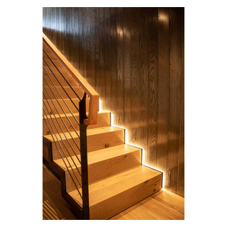 Steel Stringer Stair and Railing - Contemporary - Staircase - Other ...