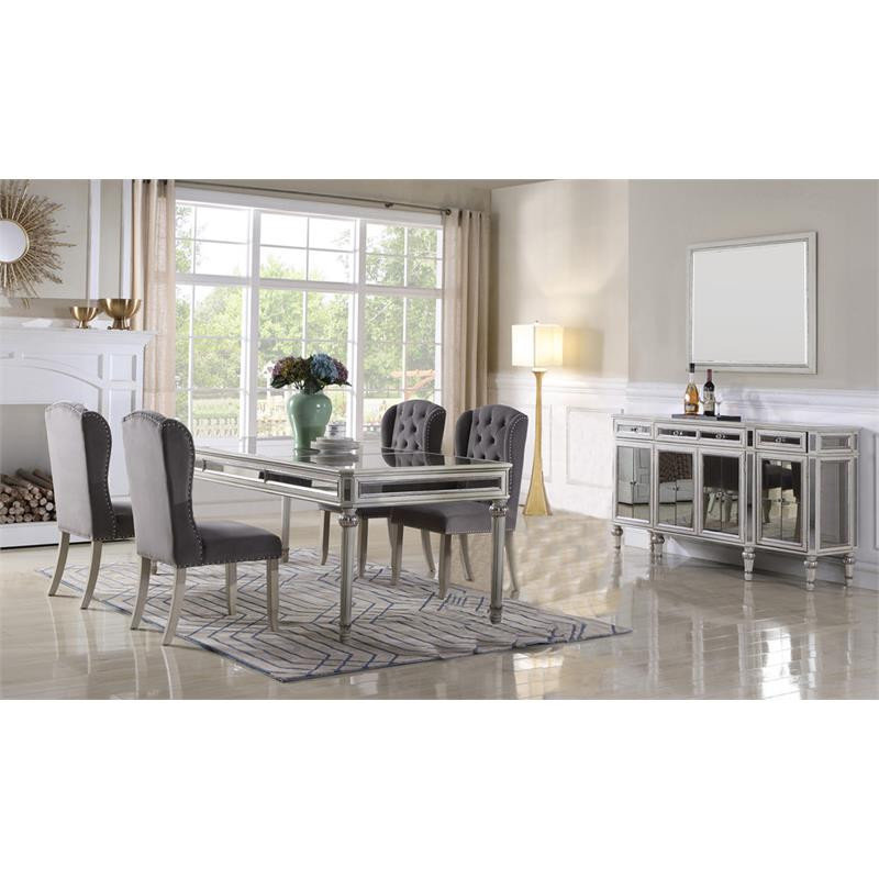 Best Master Emory Solid Wood Dining Room Table in Antique Cream With ...