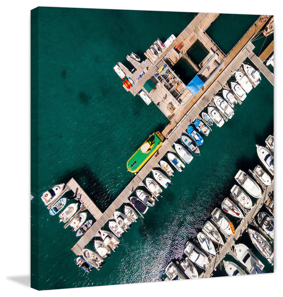 "Neatly Docked Boats" Print on Canvas by Karolis Janulis, 40"x40 ...