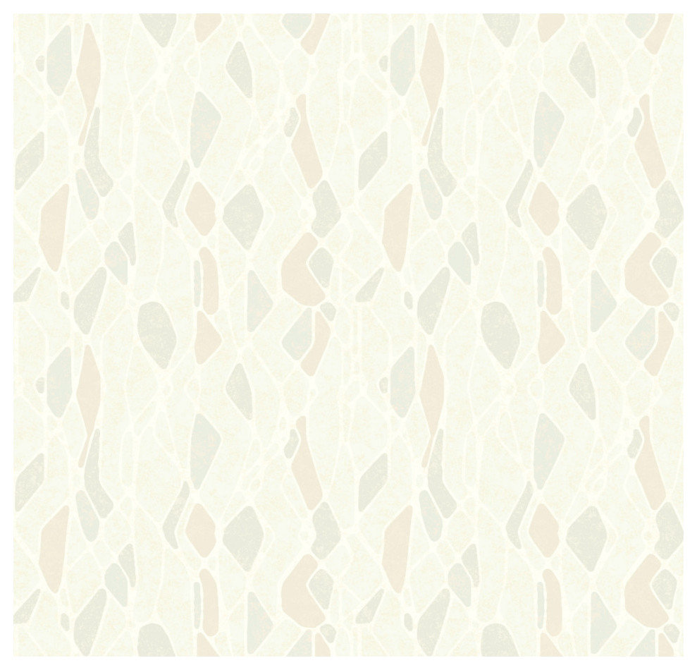 Beige Stained Glass Wallpaper - Contemporary - Wallpaper - by York ...
