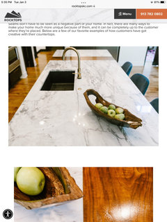 Butcher block seam with quartz countertop?