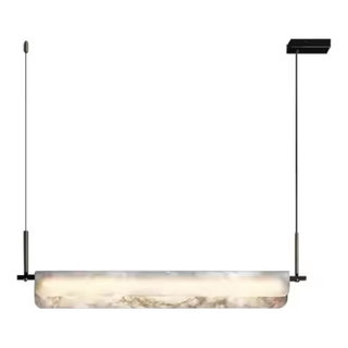 Art Alabaster Linear Ceiling Pendant Light - Contemporary - Pendant ...