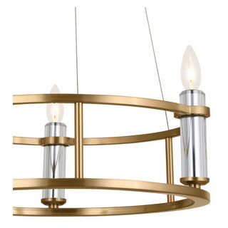 Rosalind 3-Light Mini Chandelier in Brushed Natural Brass, 19.500 ...