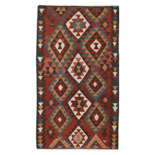 Persian Kilim Fars Azerbaijan Antique 9'9"x5'7", 9'9"x5'7 ...