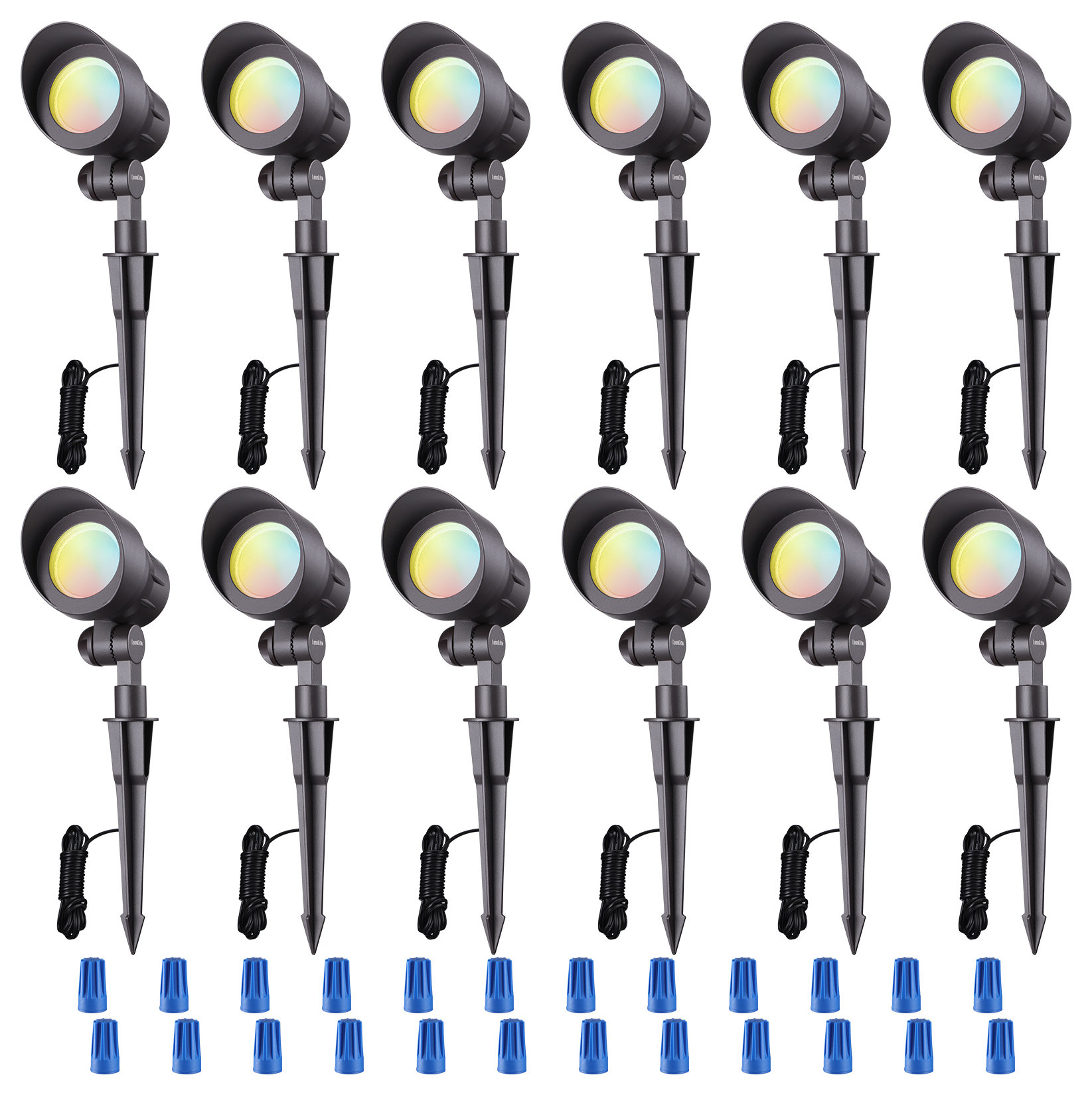 12 Pack Low Voltage LED Landscape Spotlight, 3000K/4000K/5000K ...