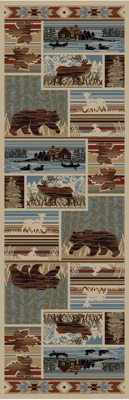 American Destination Maple Valley Lodge Area Rug, 2'3"x7'7" - Rustic ...