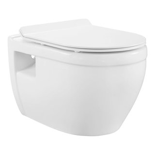 Swiss Madison Ivy Wall-Hung Elongated Toilet Bowl - Transitional ...