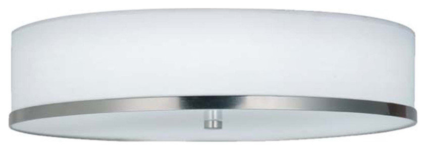 Hyde 15" LED Flush-Mount FAB-4460-WHTE-NCKL, Brushed Nickel ...