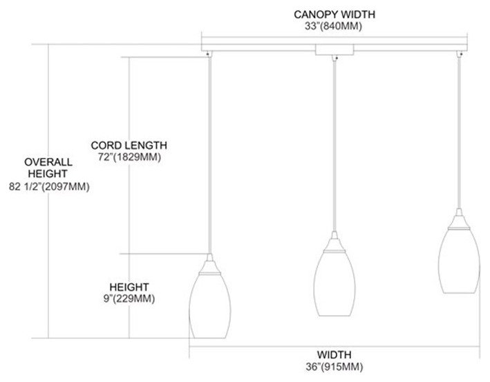 Elk Home Formations 5" 3-Light Metal & Glass Linear Pendant Fixture in ...