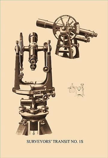 Surveyors' Transit No. 1S, 20" x 30" - Traditional - Prints And Posters ...