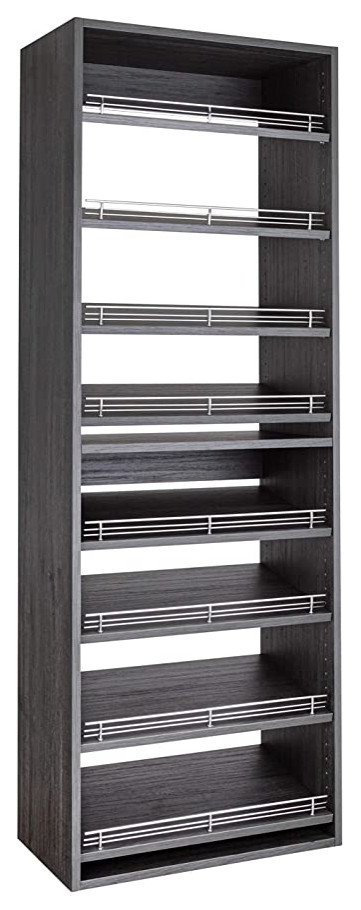 Modular Closets Slanted Shoe Shelf Tower Closet Organizer Unit 19.5 ...