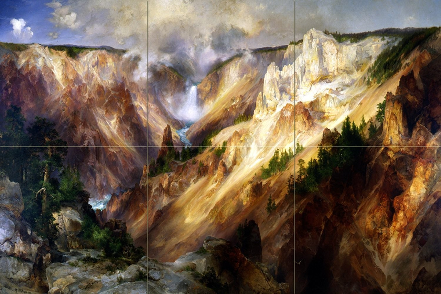 Tile Mural Kitchen Backsplash Landscape Grand Canyon Yellowstone, 12 ...