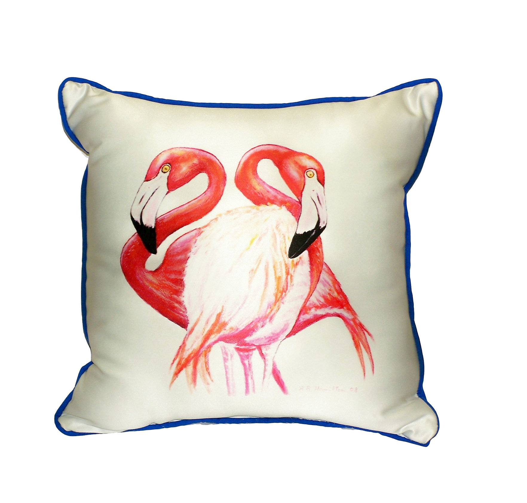 Two Flamingos Small Indoor/Outdoor Pillow 12x12 - Set of Two, 12 inches ...