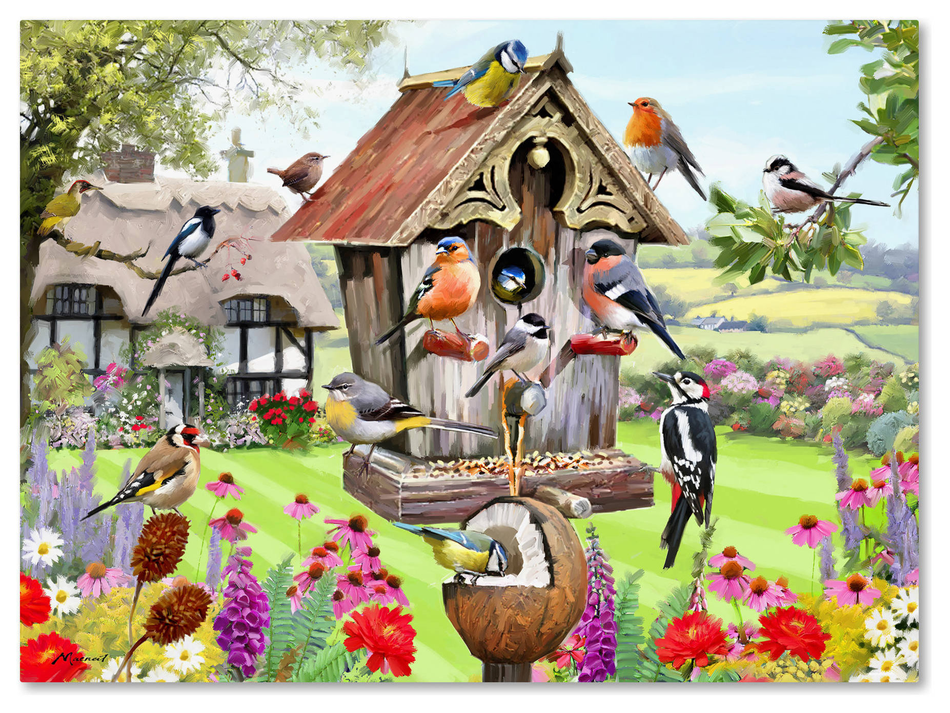 The Macneil Studio 'Birdhouse' Canvas Art, 14"x 19" - Contemporary ...