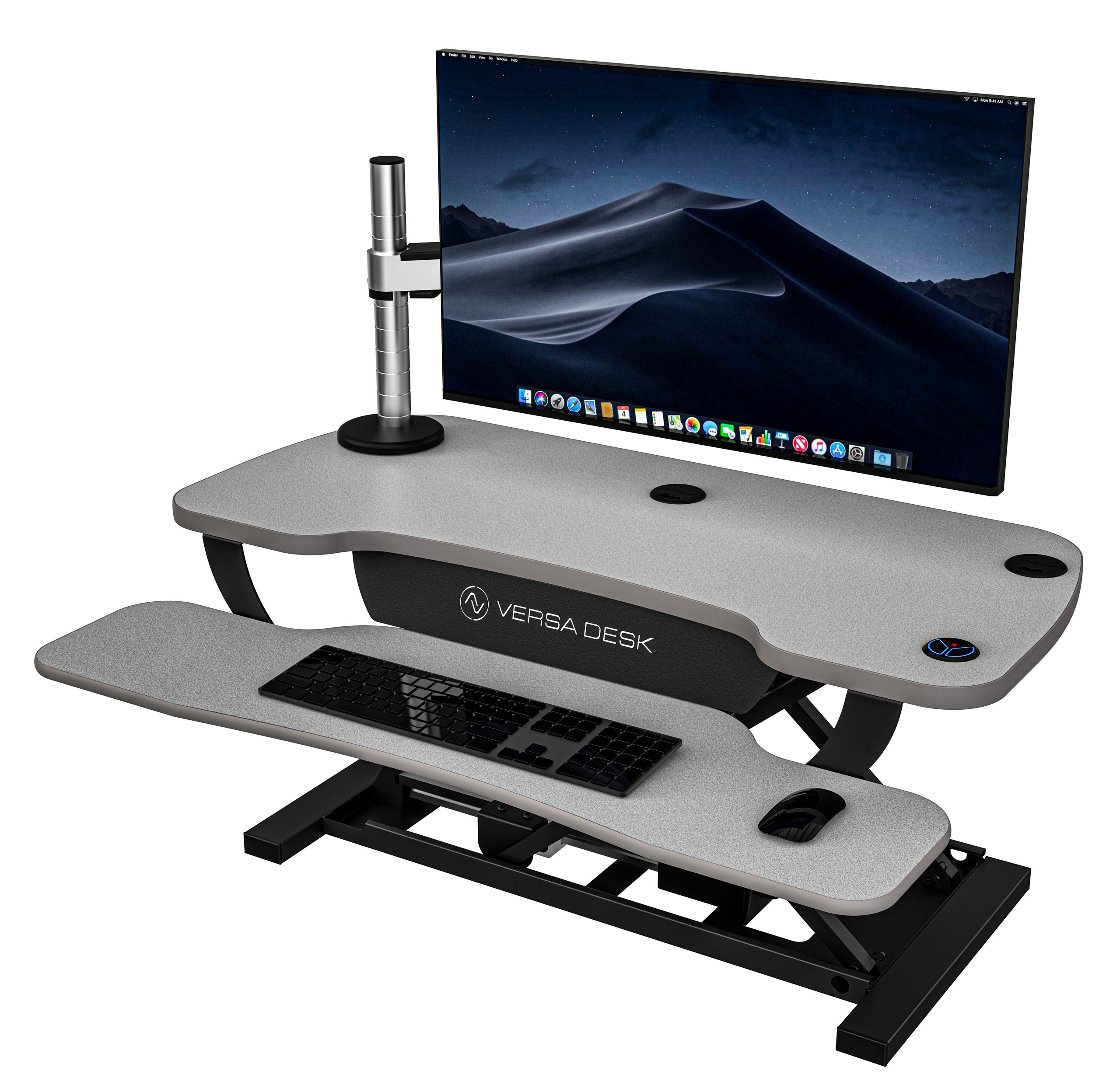 VersaDesk® PowerPro® Electric Height Adjustable Standing Desk Converter, 40'' - Contemporary ...