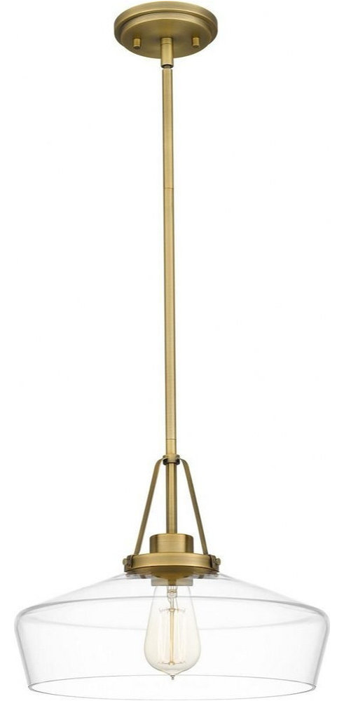 1 Light Pendant In Transitional Style-11.25 Inches Tall and 14 Inches ...
