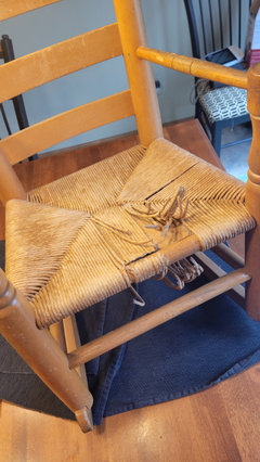 Repairing finish on old rocker