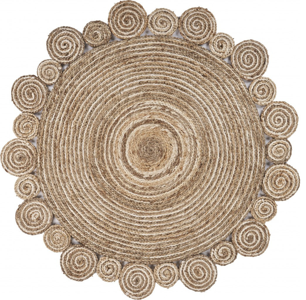 8??Round Natural Coiled Area Rug - Beach Style - Area Rugs - by Ami ...
