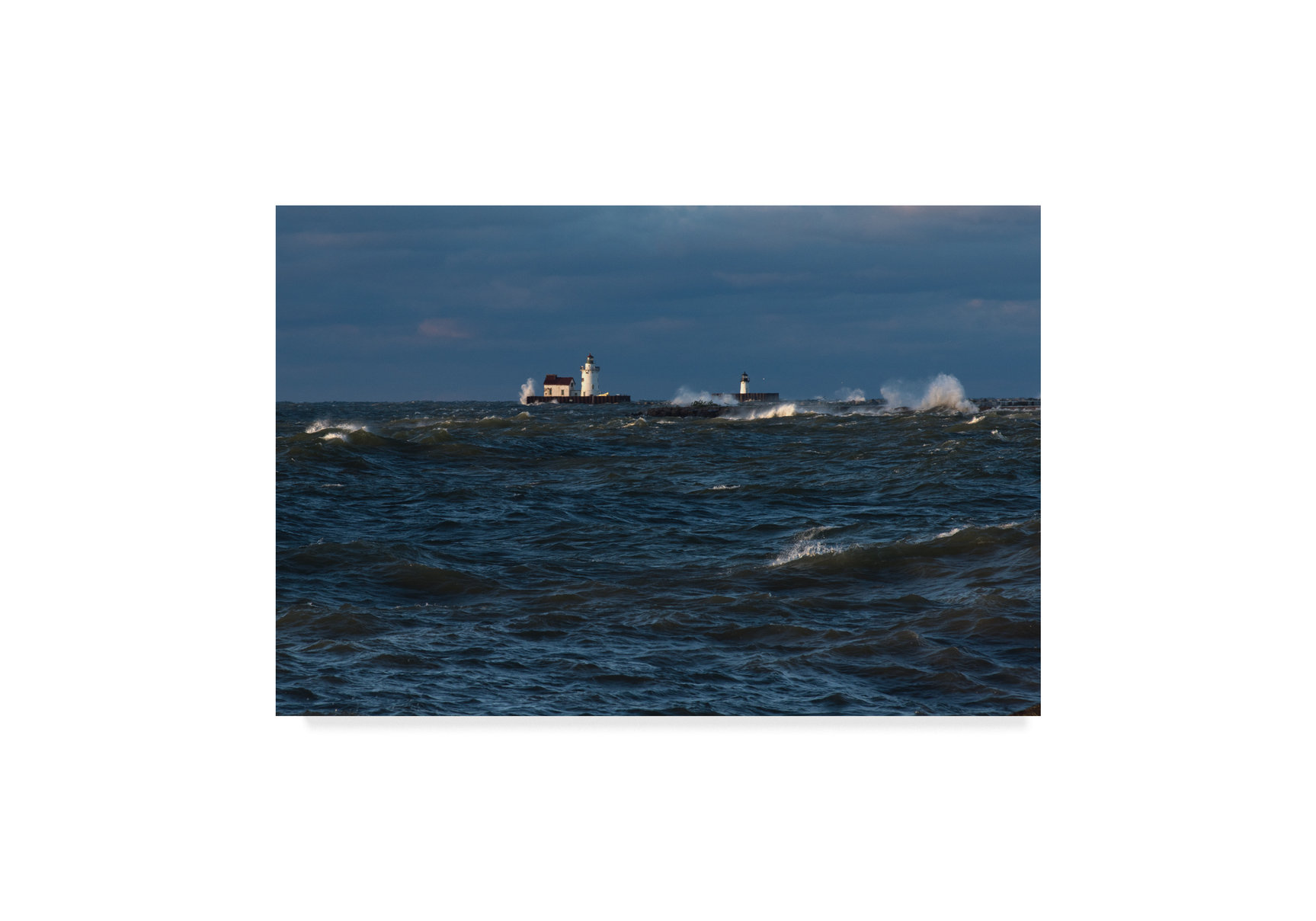 Kurt Shaffer 'Rough Waters On A Great Lake' Canvas Art, 12"x19" - Beach ...