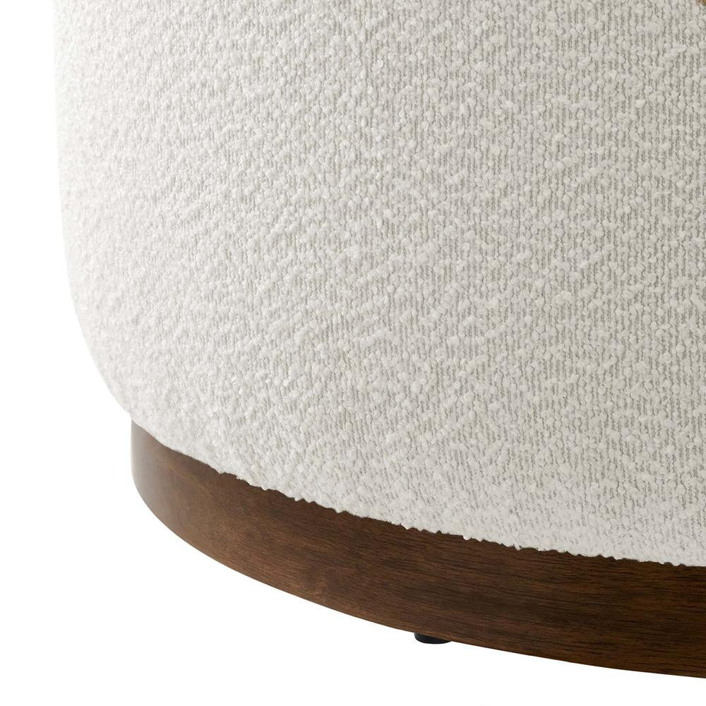 Tilden Large 29 Round Boucle Upholstered Ottoman - Contemporary - Bar ...