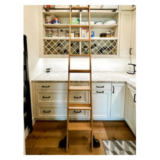 Dream Pantry has Rolling Ladder for Added Convenience - Beach Style ...