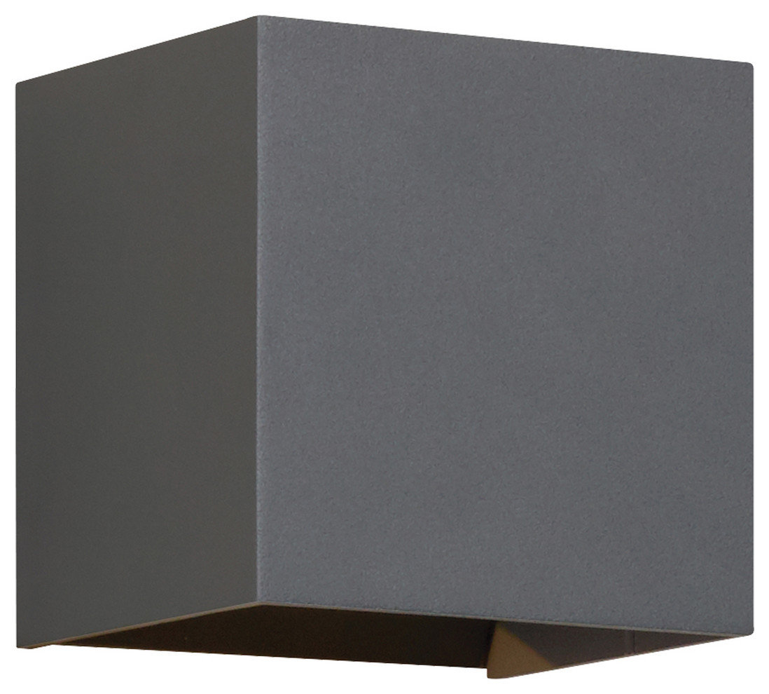 Visual Comfort Modern Vex LED Outdoor Wall Mount, Charcoal - Modern ...