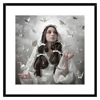 "Goddess Of Origami" Artwork, 28"x28" - Contemporary - Prints And ...