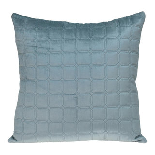 Gray Quilted Decorative Throw Pillow - Transitional - Decorative ...