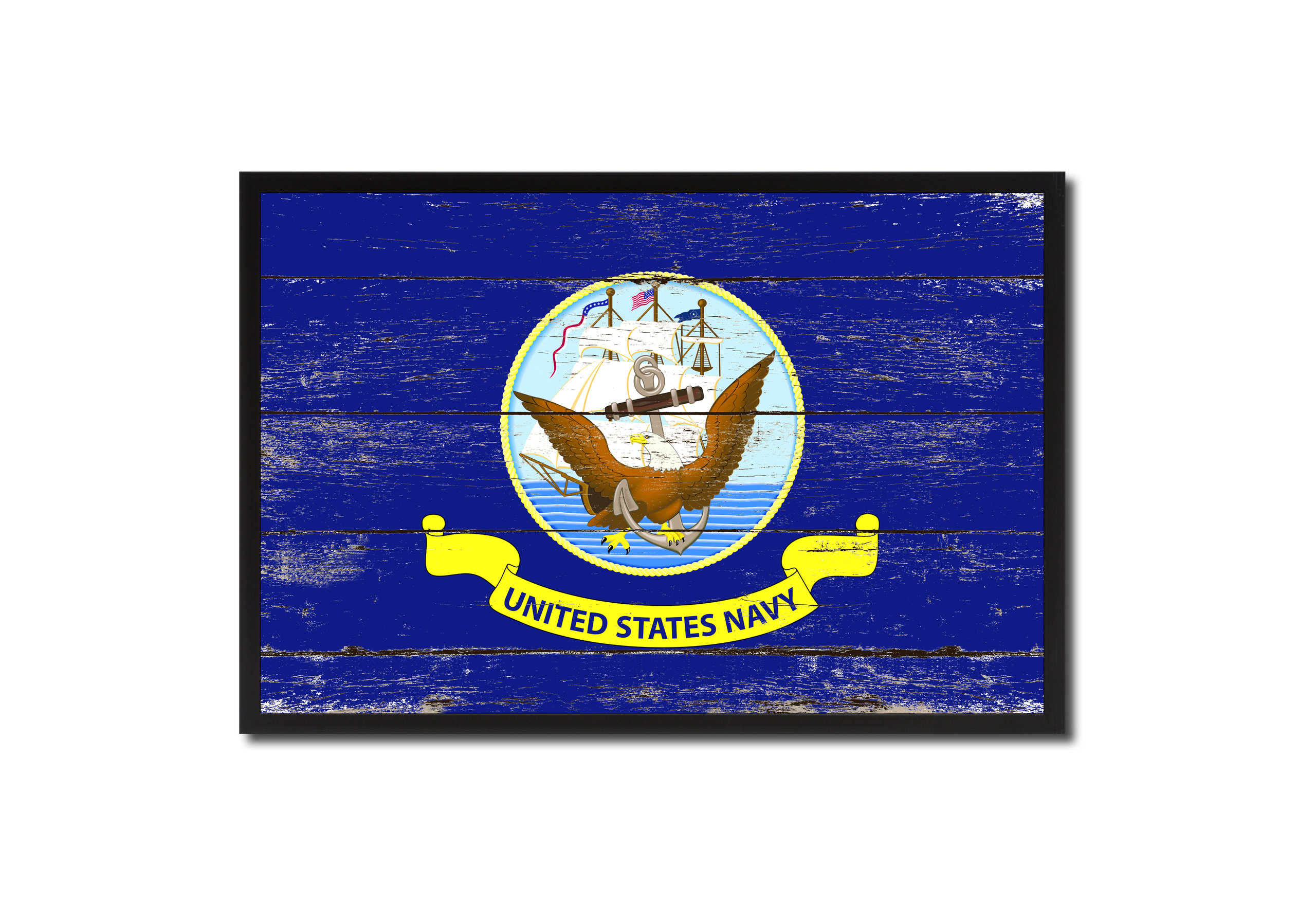 US Navy Military Flag Canvas Print, 13"x19", 13"x19" - Contemporary ...